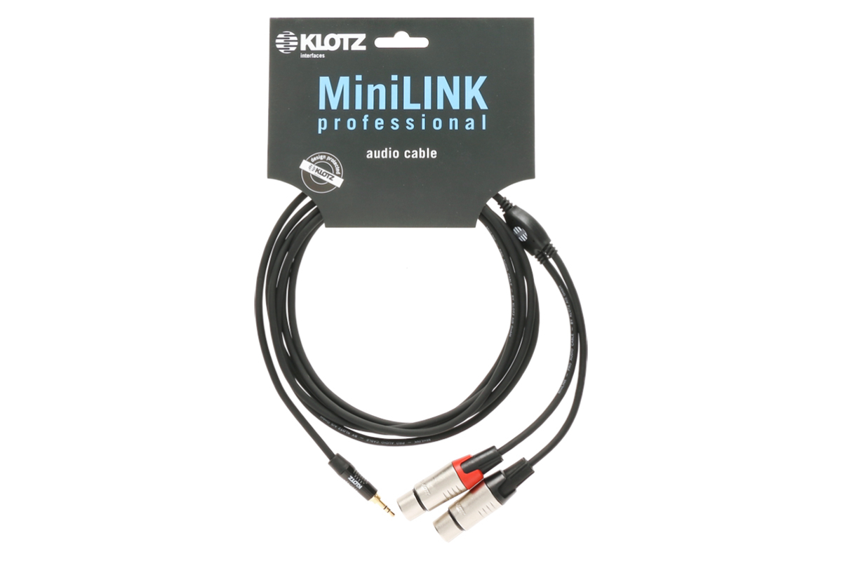 Кабель комутаційний KLOTZ KY8-180 MINILINK PRO Y-CABLE 1.8 M BLACK